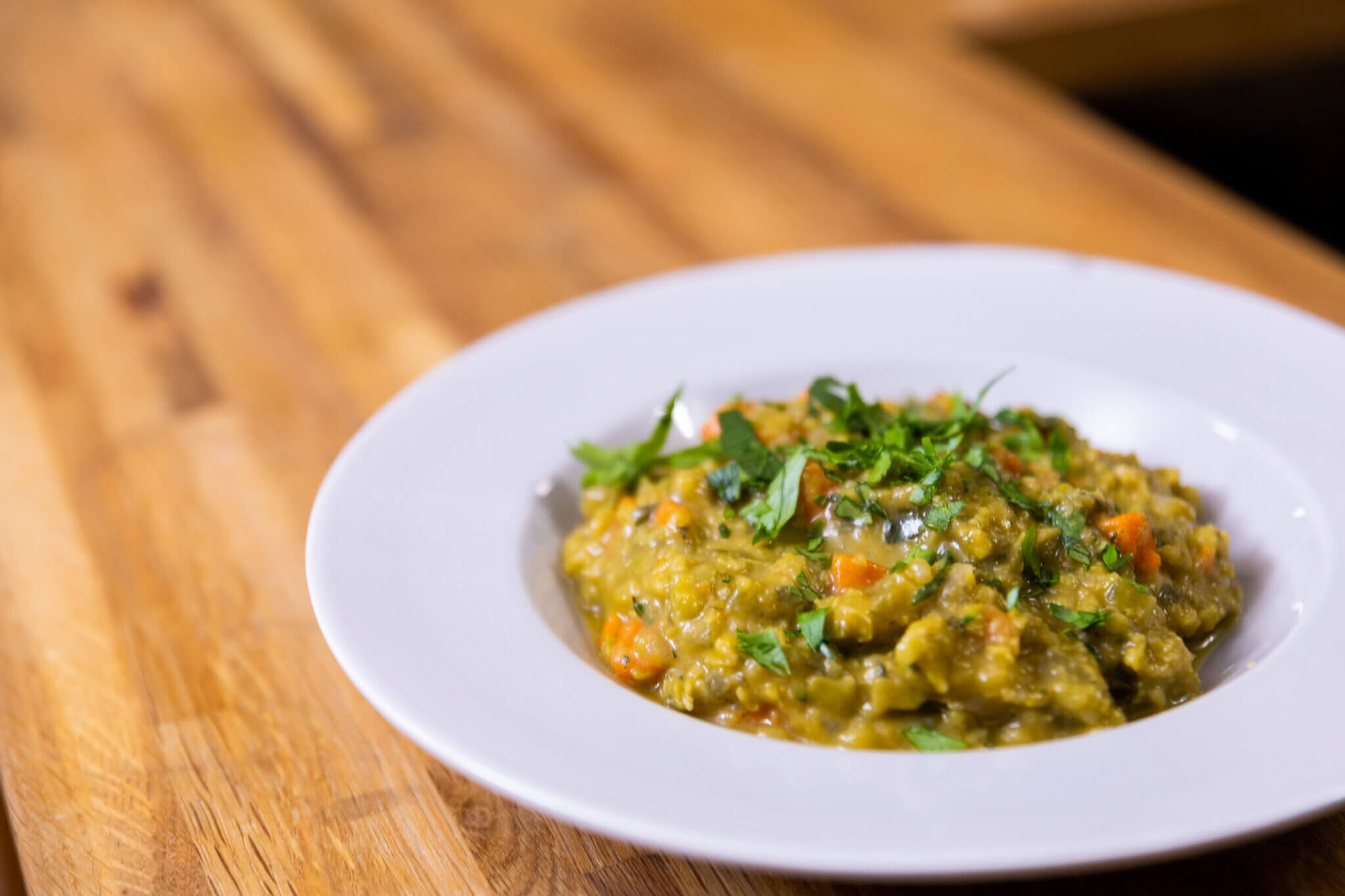 Vegan Split Pea Soup - Chef Abbie Gellman MS, RD, CDN