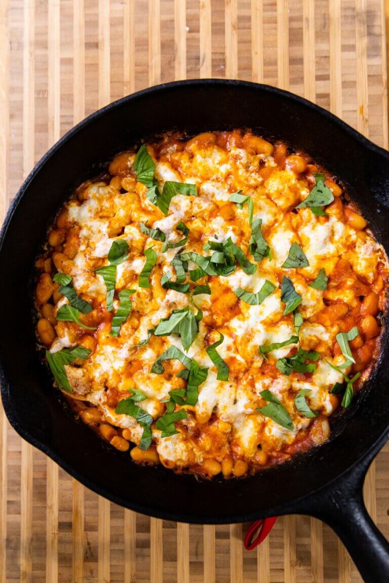 Cheesy White Bean Tomato Bake - Chef Abbie Gellman MS, RD, CDN